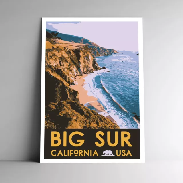 Kna Prints - Big Sur National Park Travel Poster California Poster ...