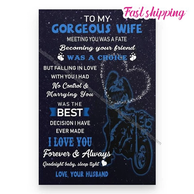 Kna Prints - Biker Husband To Wife I Love You Forever And Always Poster ...