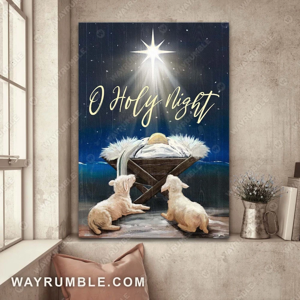 Kna Prints - The Birth Of Jesus, Baby Lambs, Night Sky, O Holy Night ...