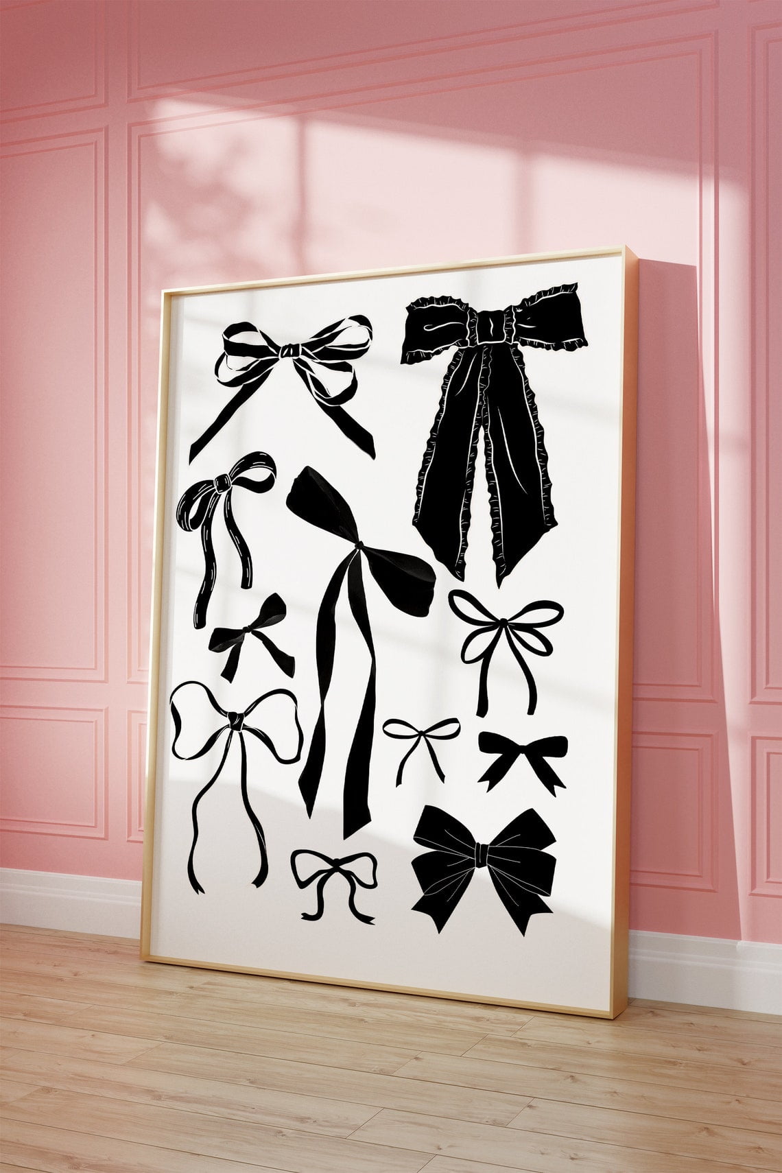 Kna Prints - Black Bow Coquette Hair Ribbon Coastal Cowgirl Decor ...