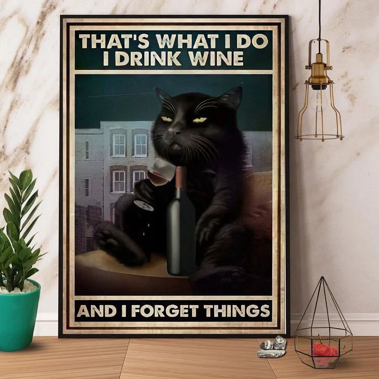 Kna Prints - Black Cat Drink Wine And Forget Things Wine Lover Alcohol ...