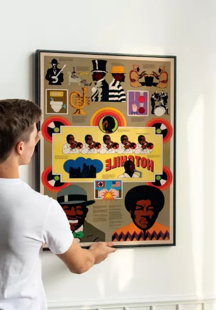 Kna Prints - Black Music History Poster, 1970S Vintage Infographic ...