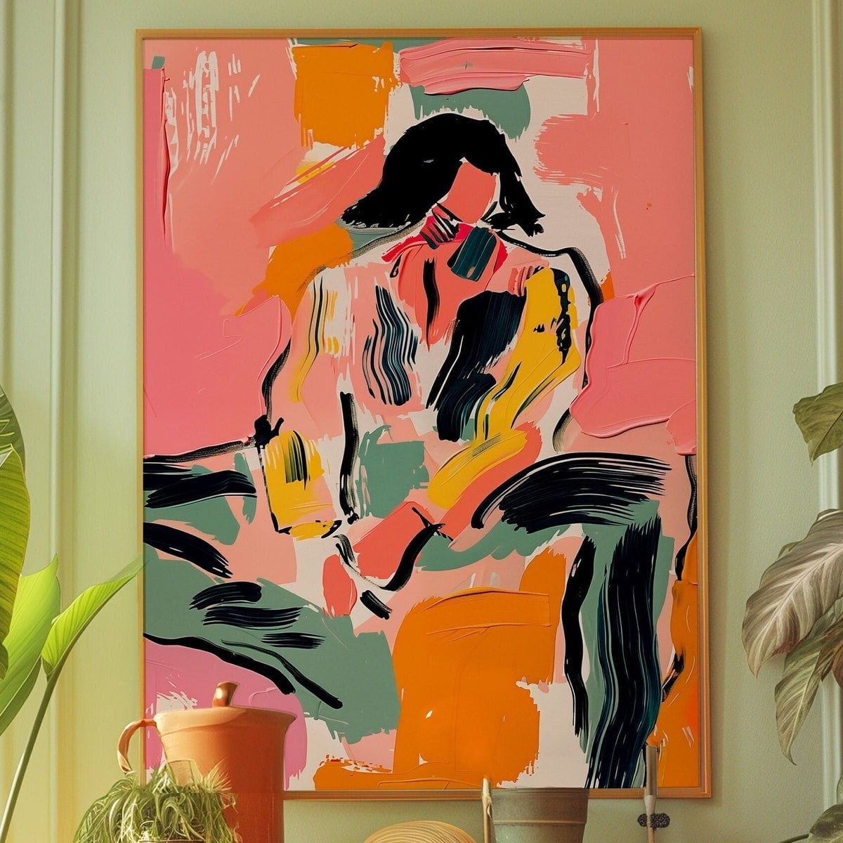 Kna Prints - Black Wall Art, 70S Print, Eclectic Art, Trendy Woman ...