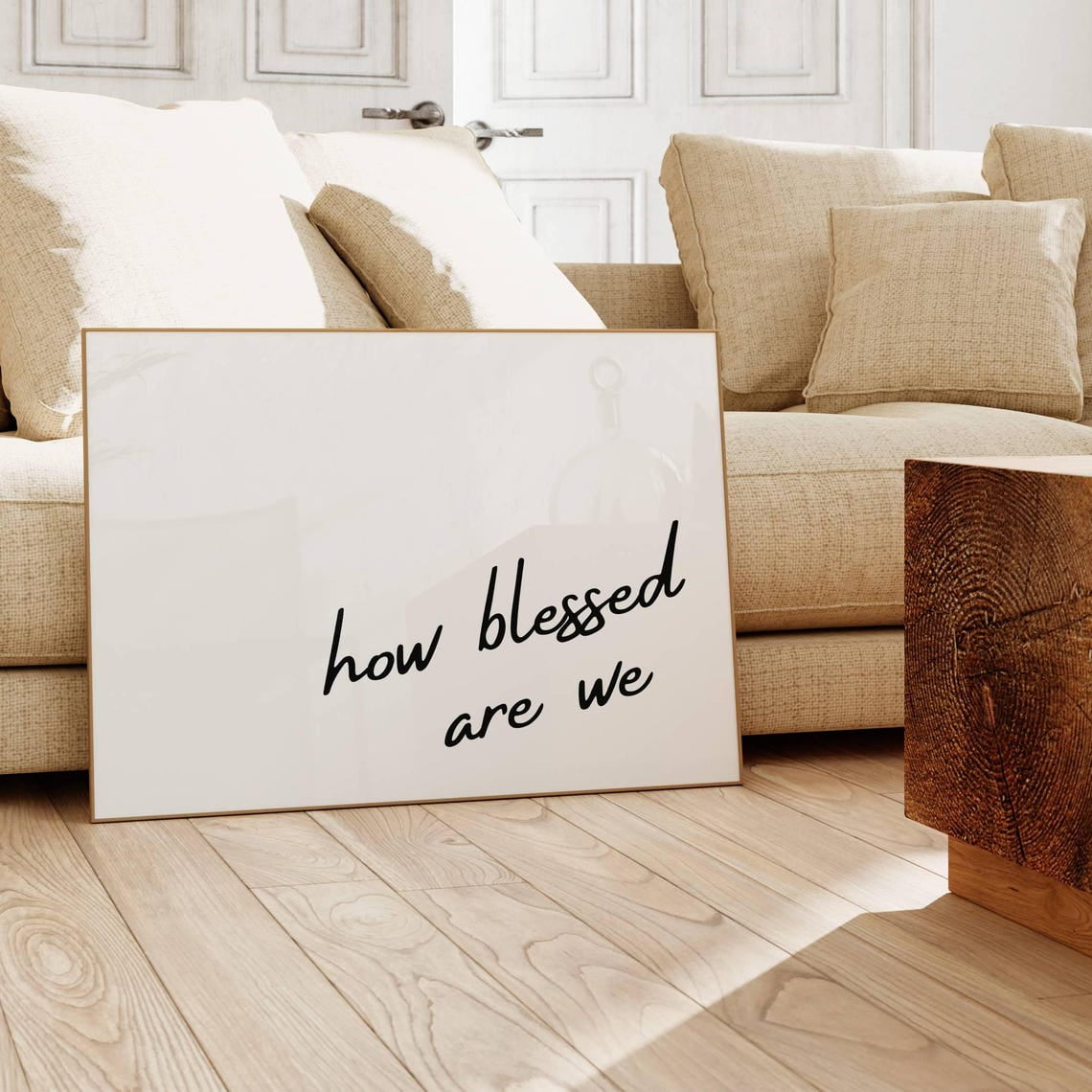 Kna Prints - How Blessed Are We, Modern Minimalist Poster, Horizontal ...