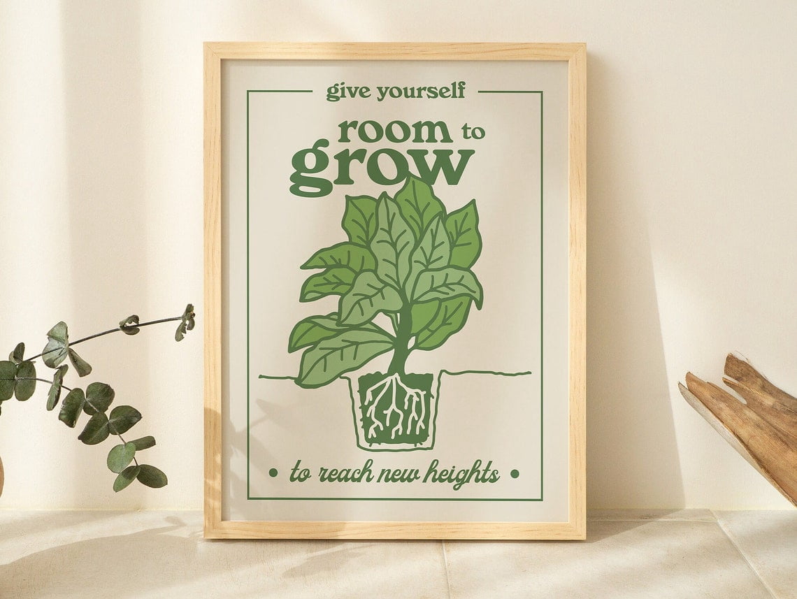 Kna Prints - Boho Botanical Print, Aesthetic , Floral Wall Art ...