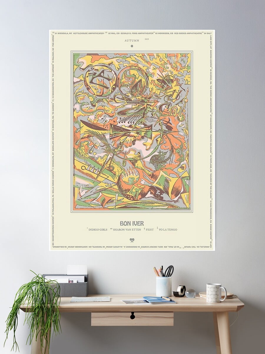 Kna Prints - Bon Iver Poster Poster Wall Art, Modern Wall Decor For ...