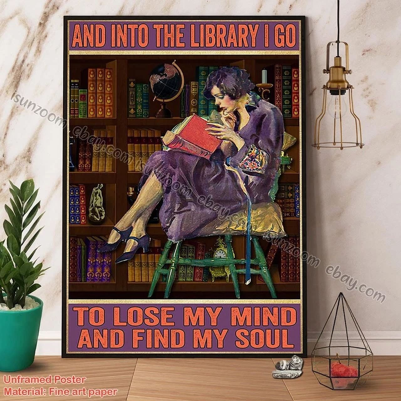 Kna Prints - Book And Into The Library I Go To Lose My Mind Paper ...