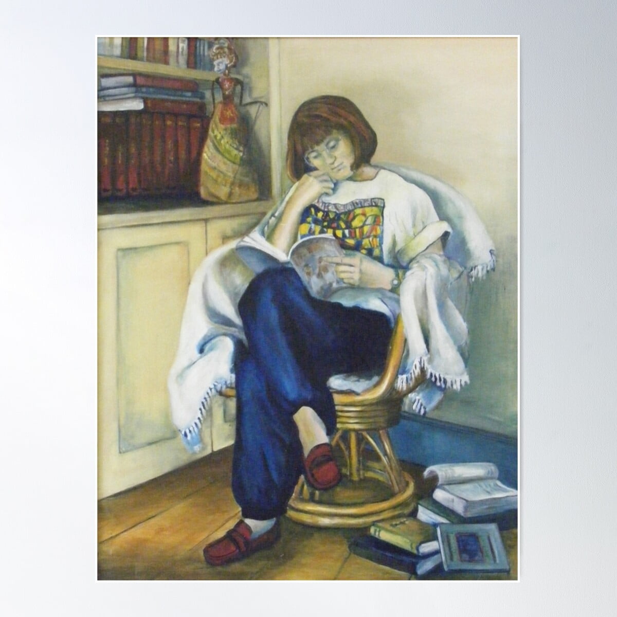 Kna Prints - Book Woman - A Self Portrait For Home Decor, Living Room ...