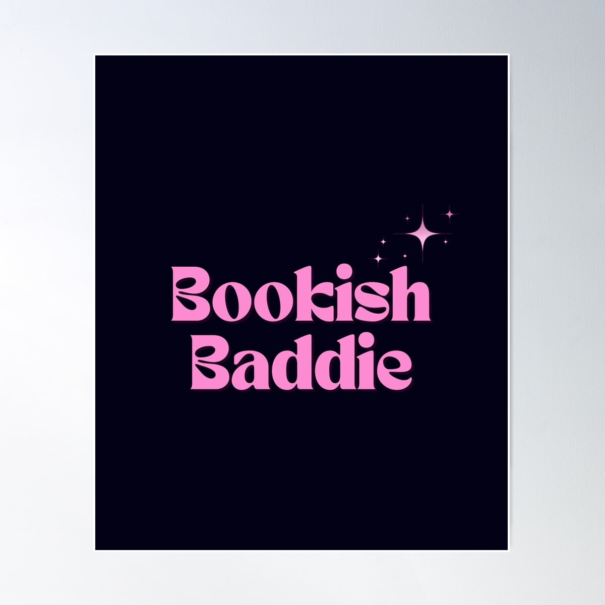Kna Prints - Bookish Baddie Pink Sparkle Book Aesthetic Book Lovers ...