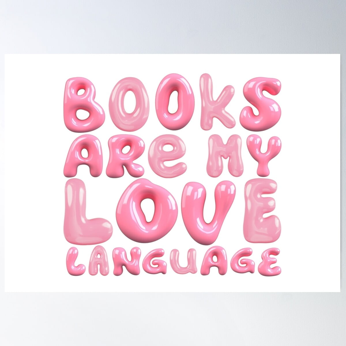 Kna Prints - Books Are My Love Language Poster Wall Art, Modern Wall ...