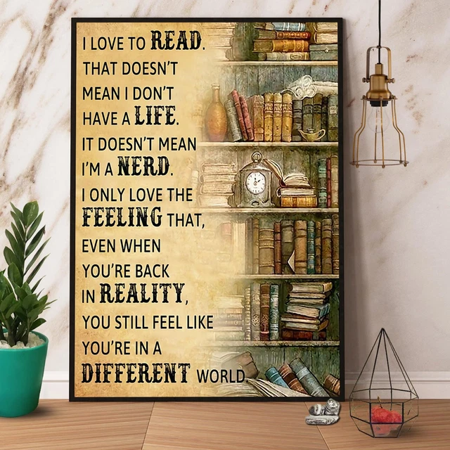 Kna Prints - Books I Love To Read You'Re In A Different World Paper ...