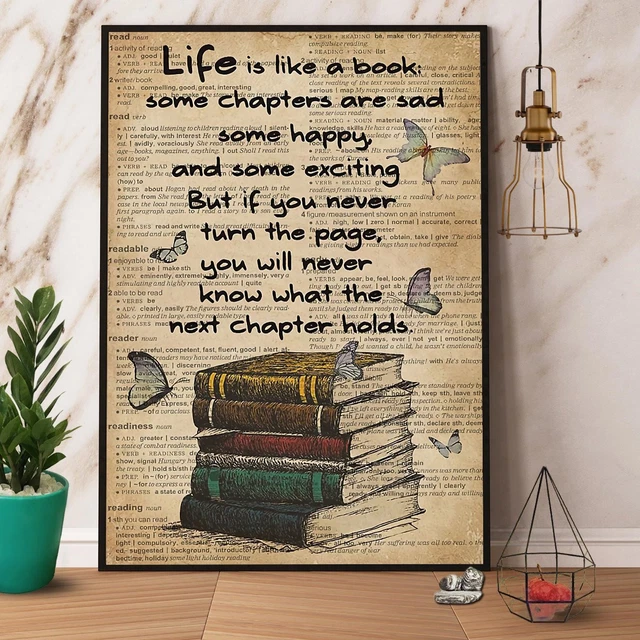 Kna Prints - Books Life Is Like A Books Some Chapters Are Sad Satin ...