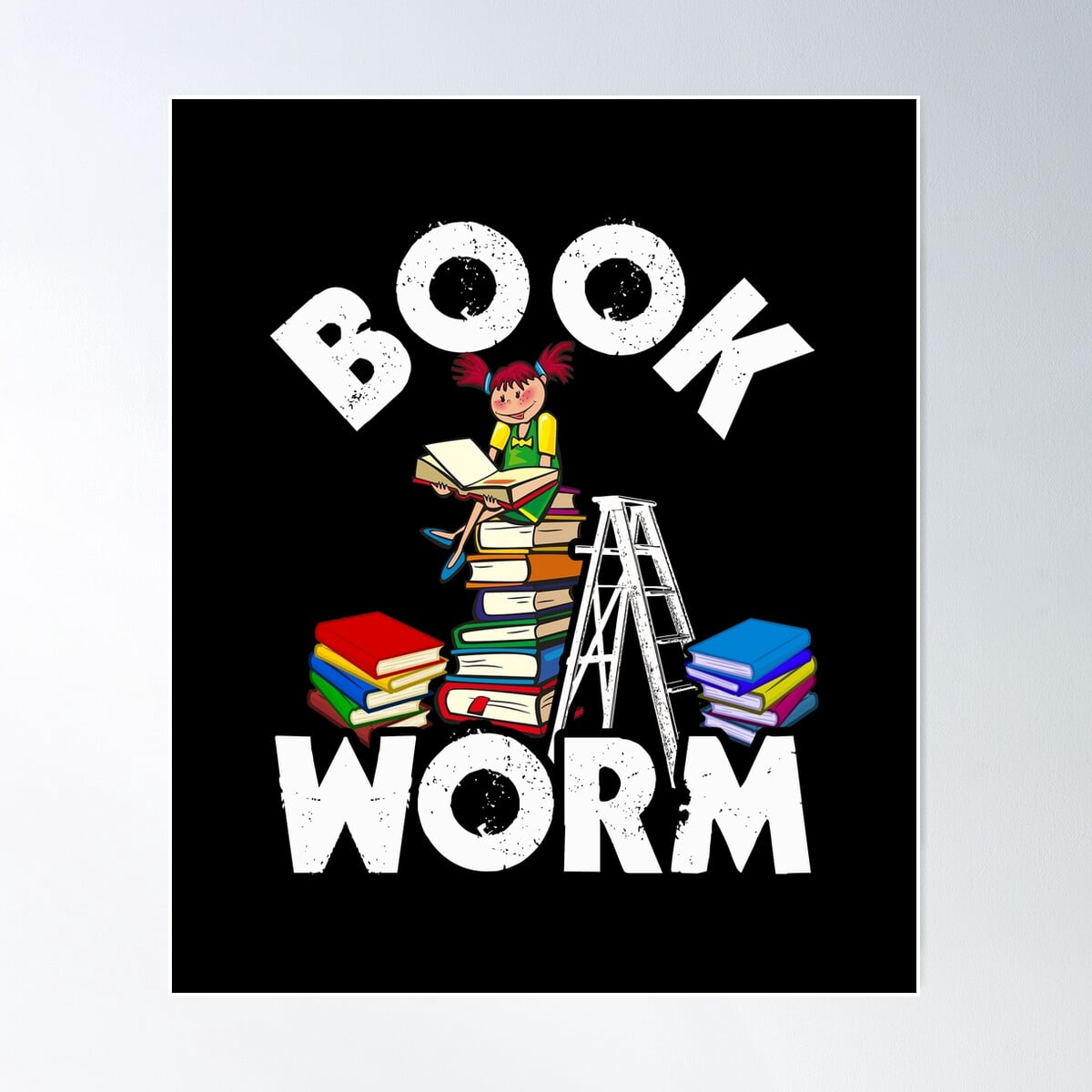 Kna Prints - Bookworm Girl Poster , UNFRAMED-12x18 - Walmart.com