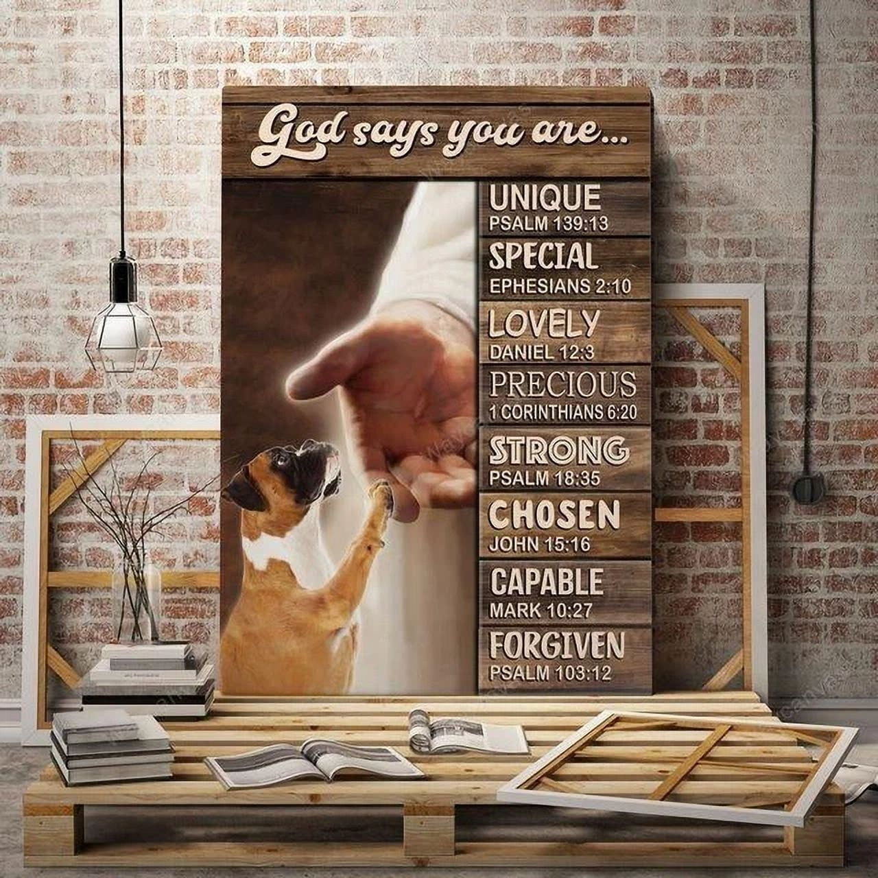 Kna Prints - Boxer - God Says You Are Boxer Portrait Poster, Print ...