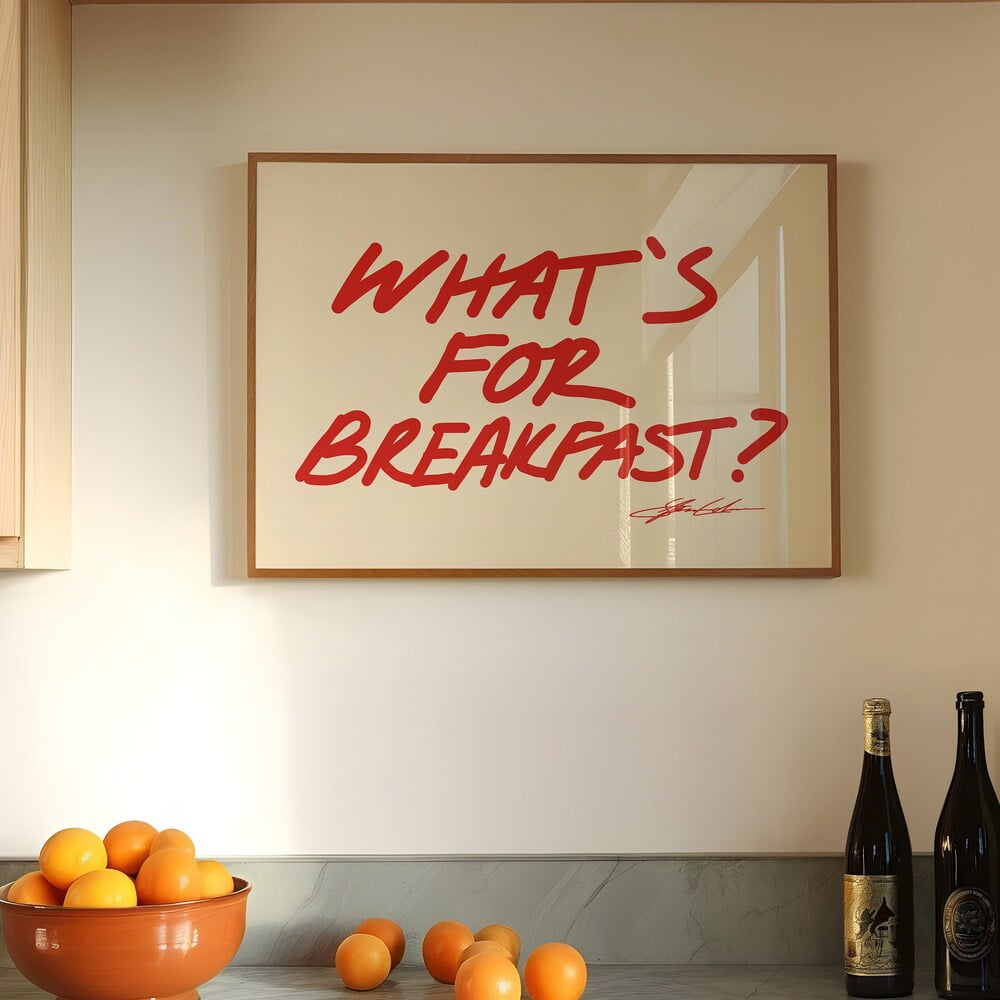 Kna Prints - What'S For Breakfast Horizontal Print, Mid Century Print ...