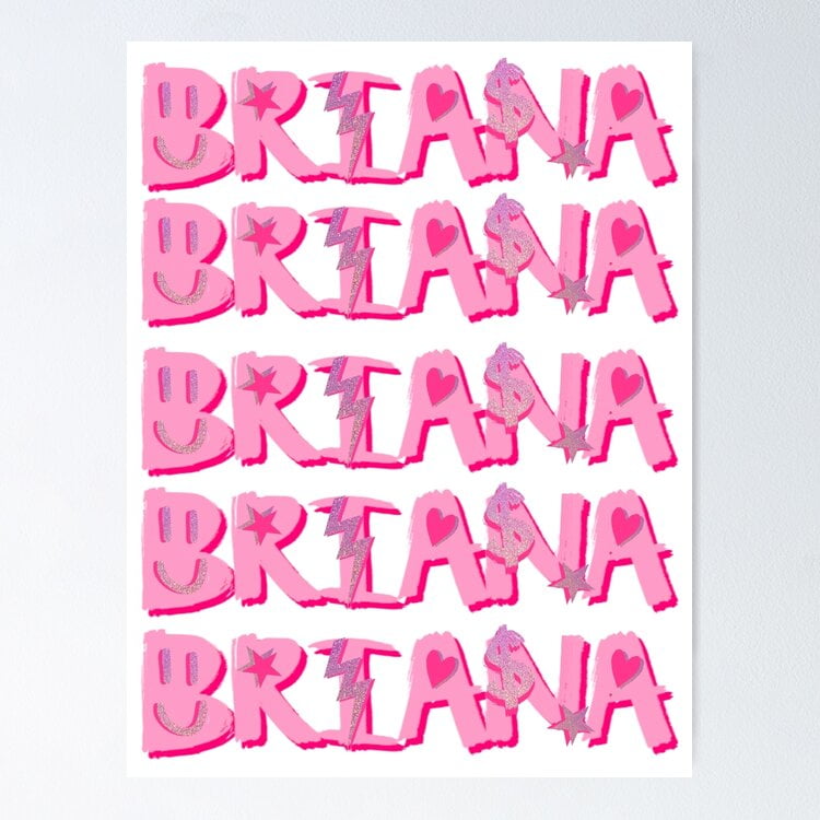 Kna Prints - Briana Name Poster, UNFRAMED-24x36 - Walmart.com
