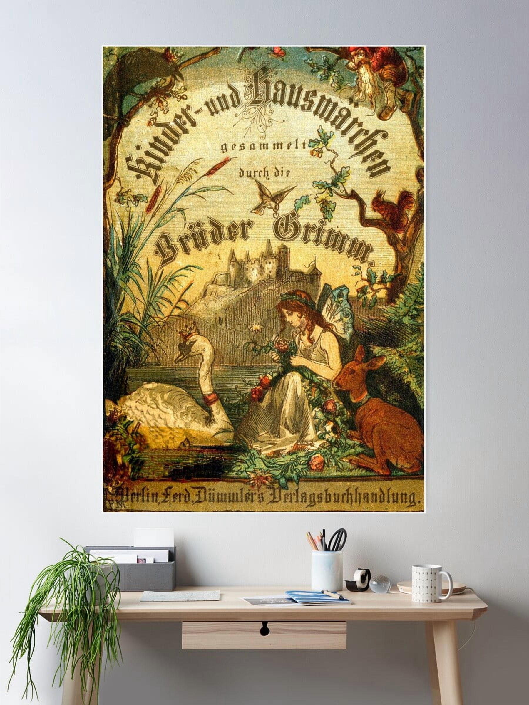 Kna Prints - Brothers Grimm Antique German Book Cover Poster Wall Art ...