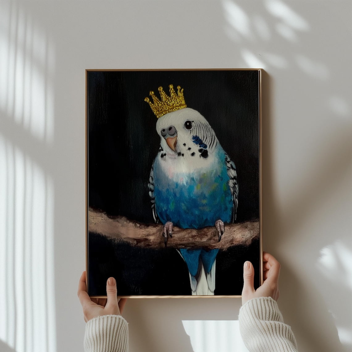 Kna Prints - Budgie Art Print Dark Academia Poster Bird Lover Gift ...