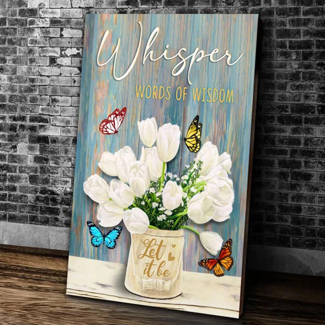 Kna Prints - Butterfly Poster Wall Art - Whisper Words Of Wisdom ...