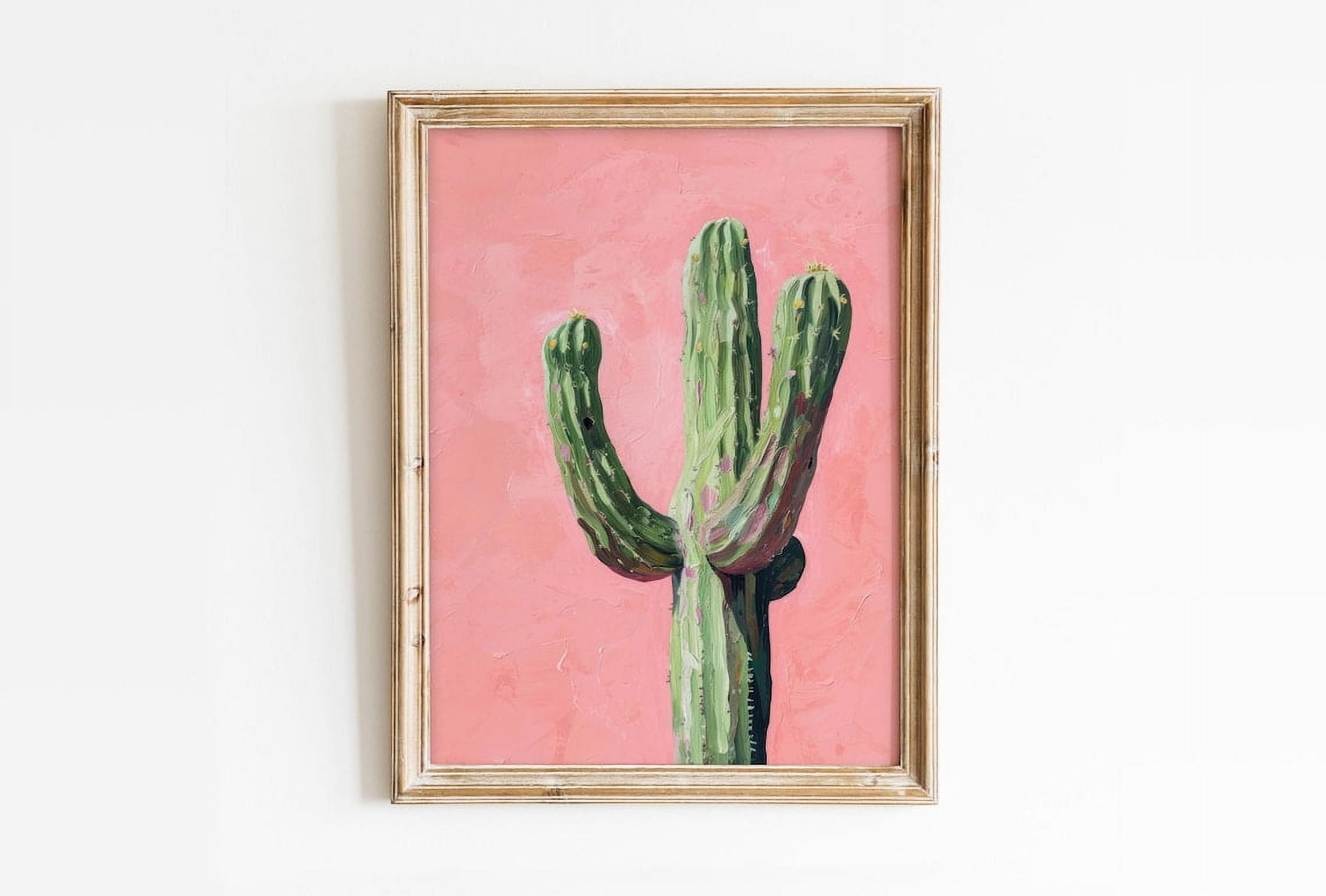 Kna Prints - Cactus Girly Wall Art, Trendy Summer Print, Preppy Room ...