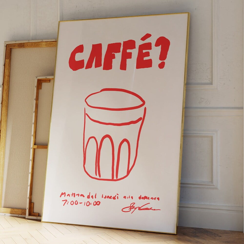 Kna Prints - Caffe Poster, Coffee Poster, Retro Coffee Bar Decor ...
