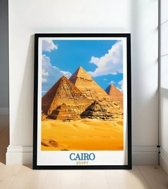 Kna Prints - Cairo Travel Print - Pyramids Of Giza Art For Gifts And Home For Home Decor, Living ...