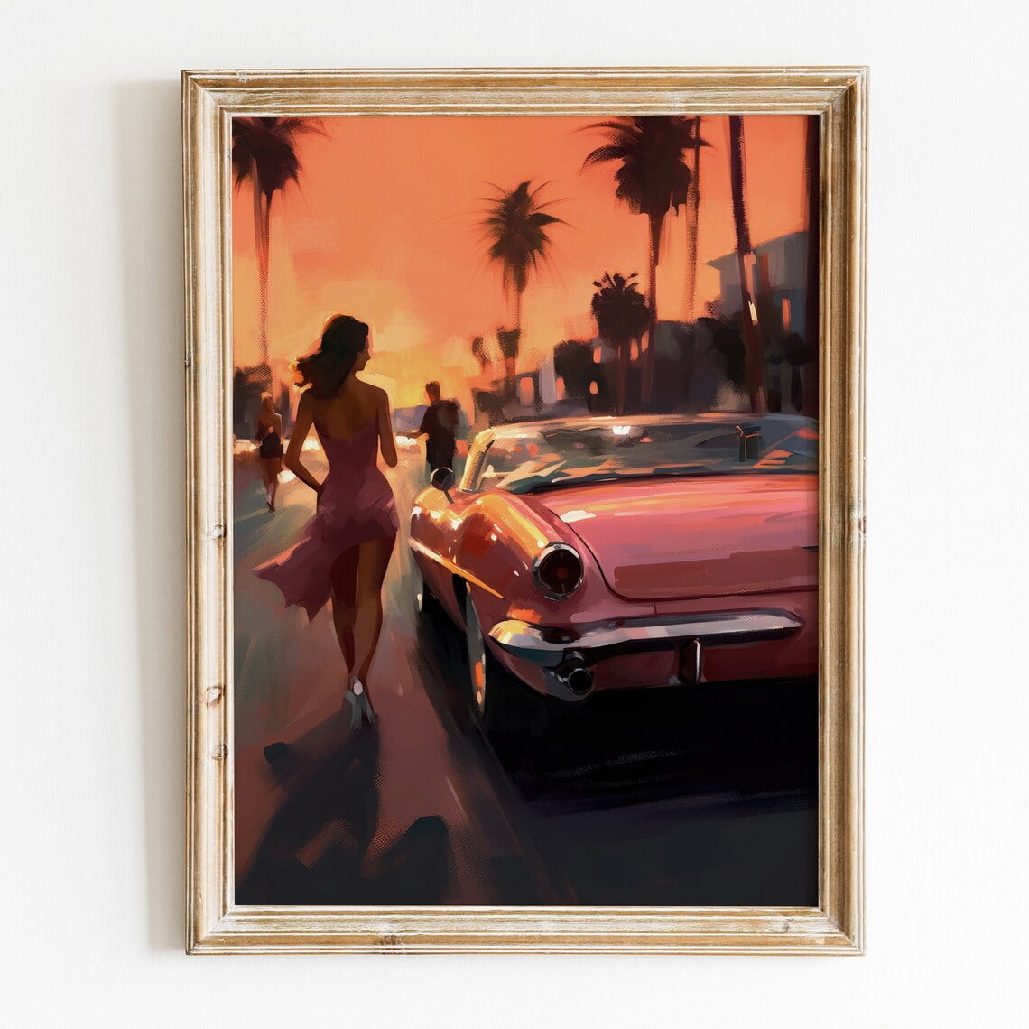Kna Prints - California Sunset Vintage Wall Art, Palm Springs Trendy ...