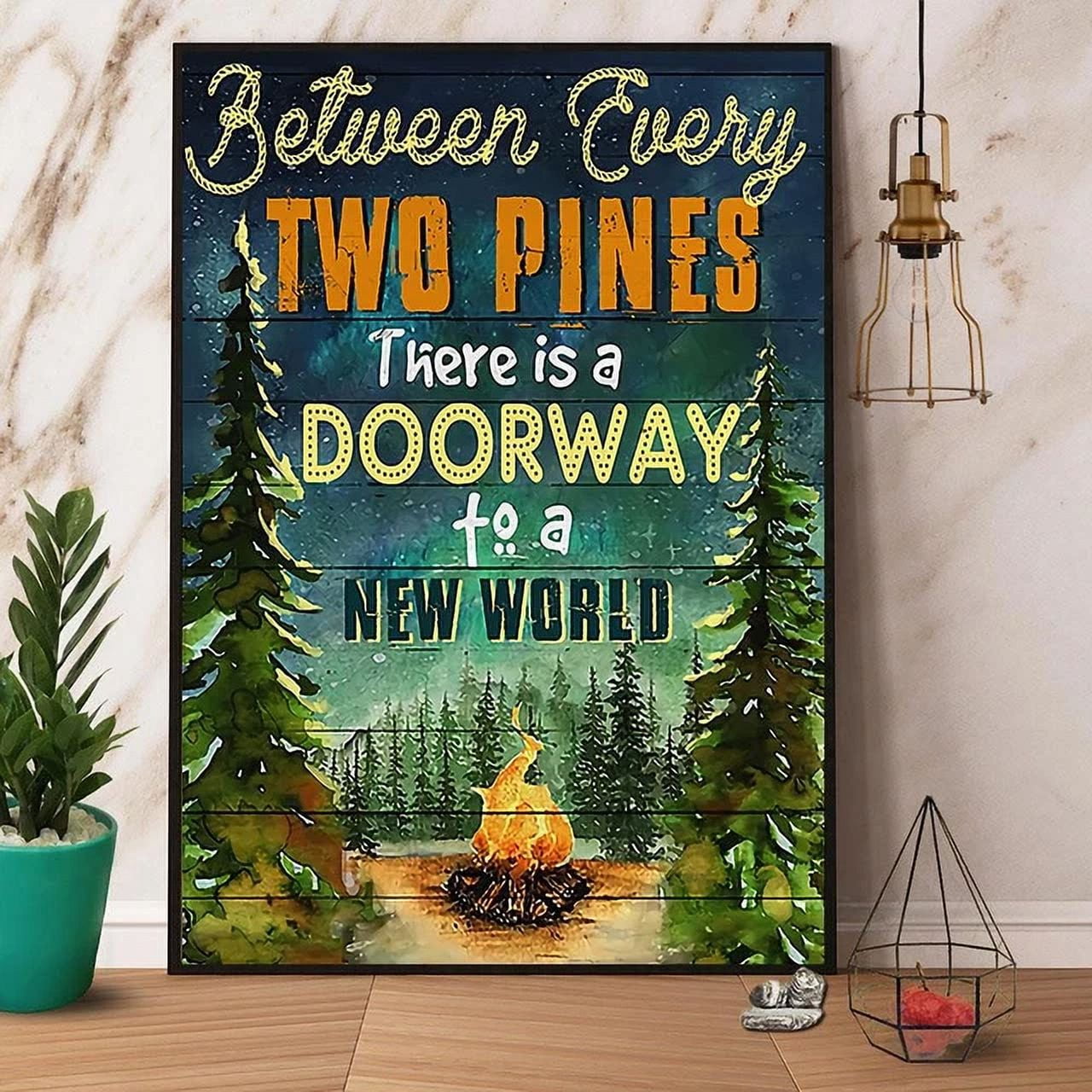 Kna Prints - Camping Between Every Two Pines Paper Poster Wall Art ...