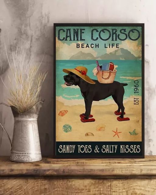 Kna Prints - Cane Corso Beach Life Sandy Toes And Salty Kisses Dog ...