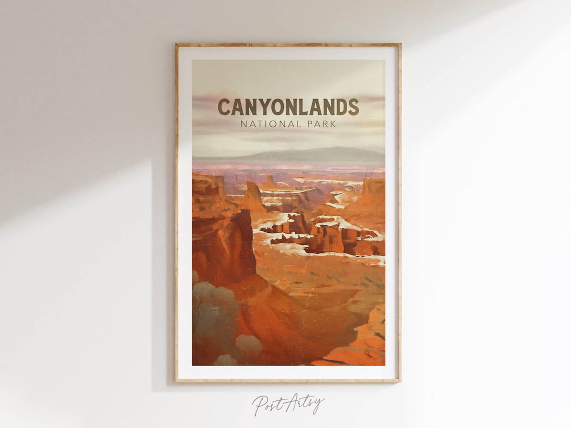 Kna Prints - Canyonlands Poster National Park Print Vintage Style ...
