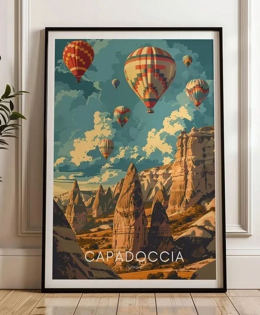 Kna Prints - Capadoccia Travel Poster - Turkey Wall Art Print ...