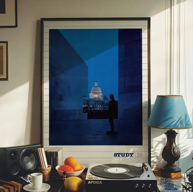 Kna Prints - Capitol Building Night View Poster | Urban Landscape Art ...