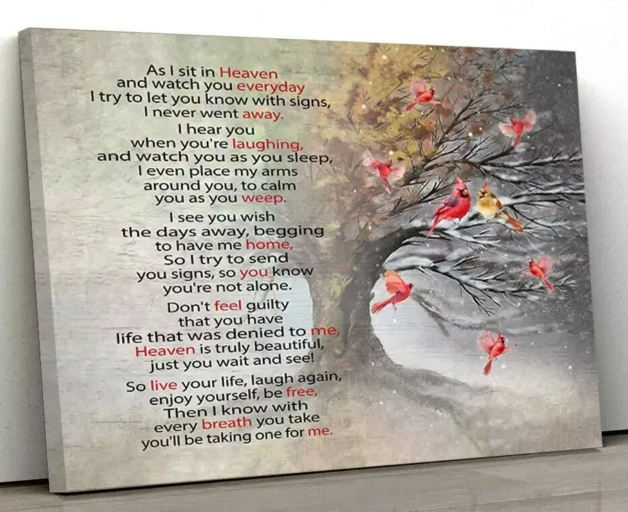 Kna Prints - Cardinal As I Sit In Heaven And Watch You Everyday I Try ...