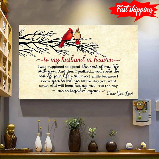 Kna Prints - Cardinals Sitting On Tree Branch To My Husband In Heaven I ...
