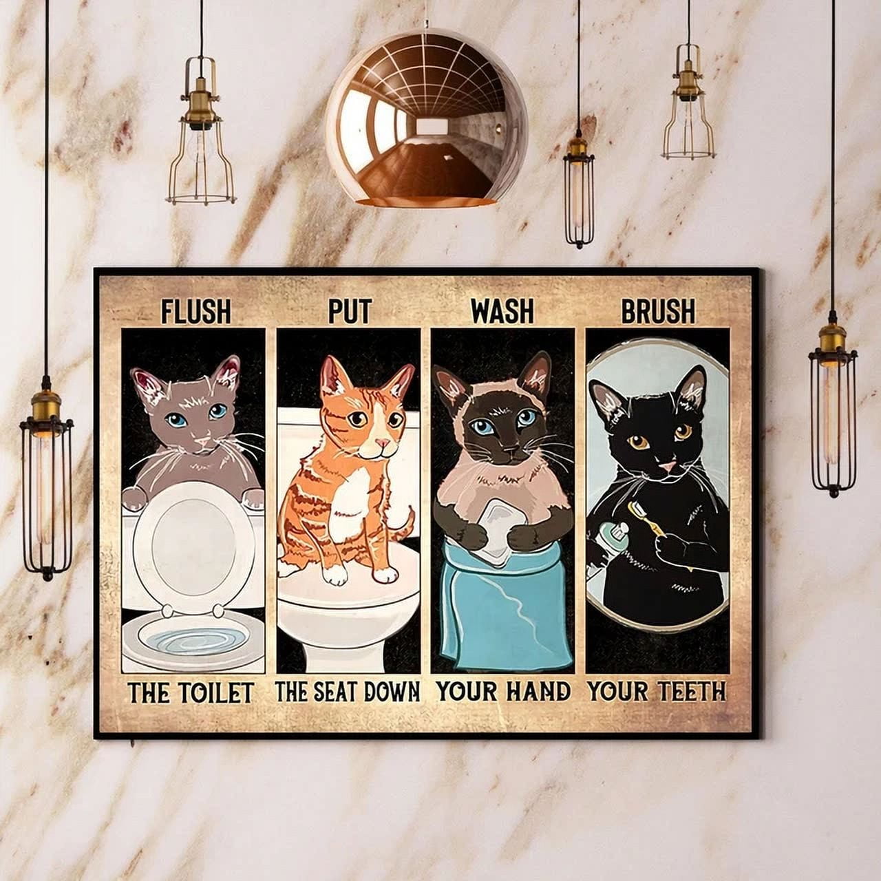 Kna Prints - Cat Life Flush The Toilet Put The Seat Down Cat Lover ...