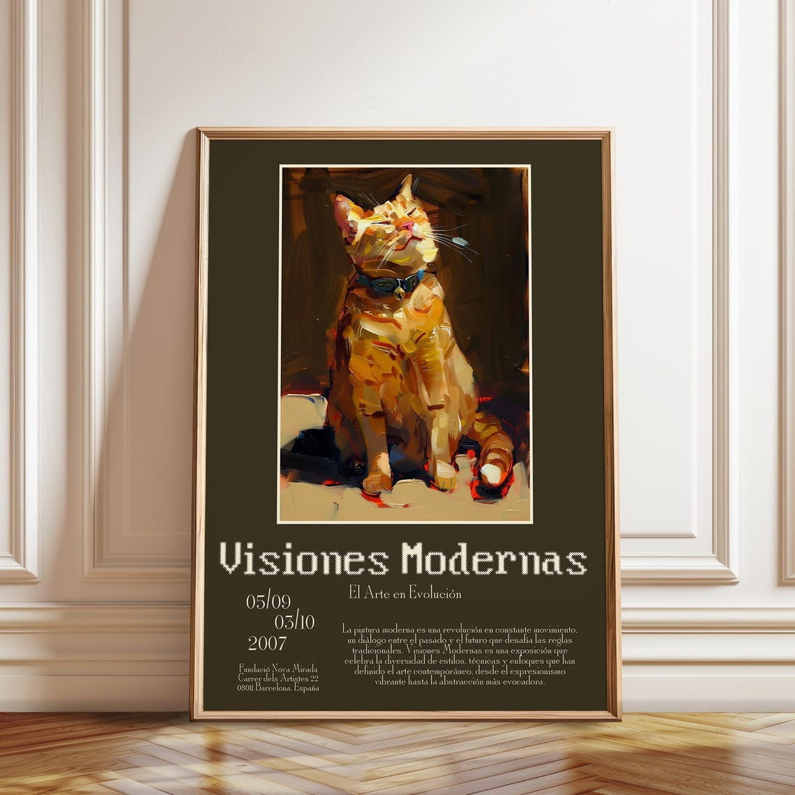 Kna Prints - Cat Painting Wall Artorange Tabby Cat Expressionist Art ...