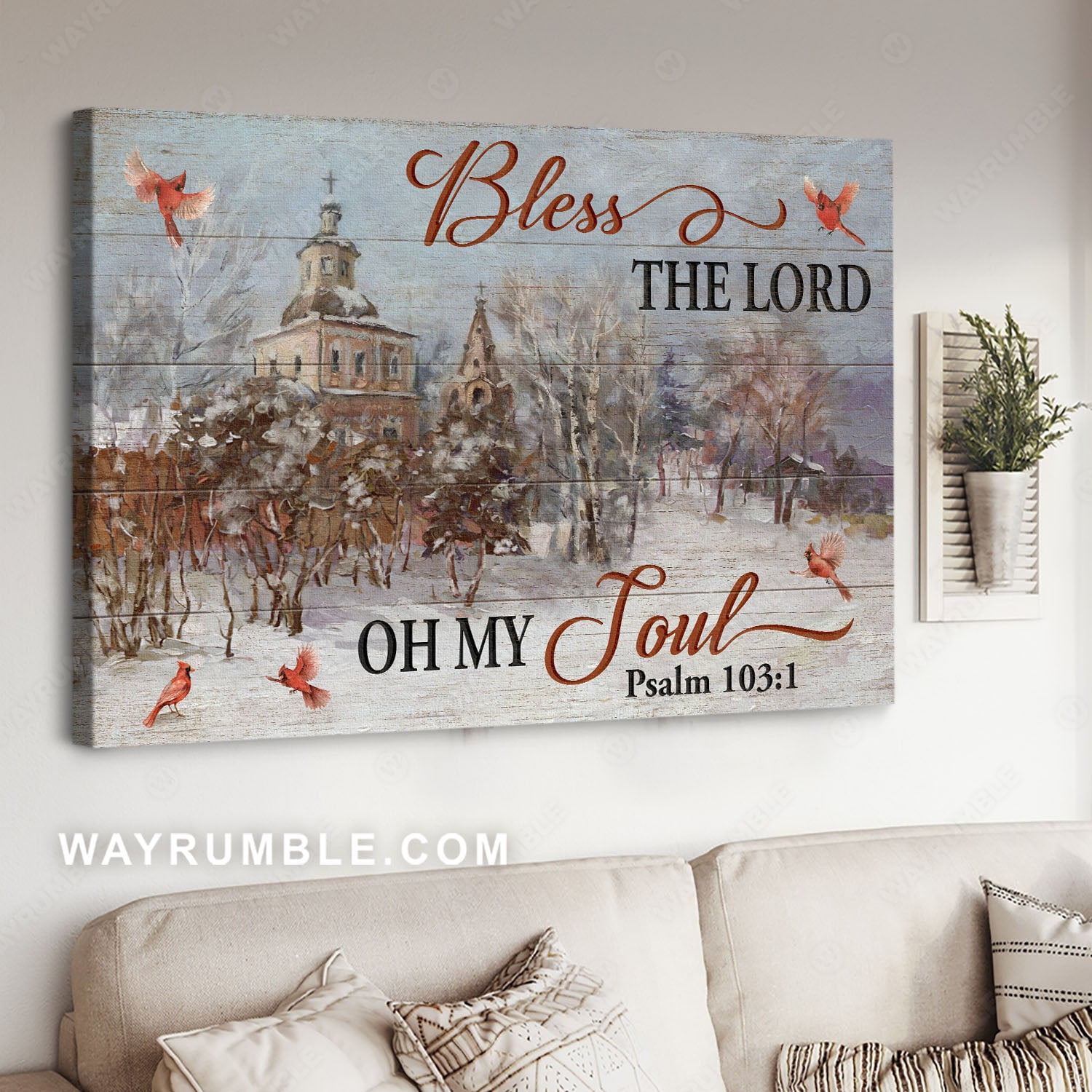 Kna Prints - Catholic Church, Snowfall Drawing, Red Cardinal, Bless The ...