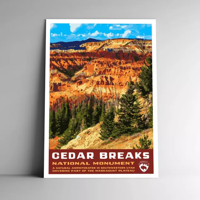 Kna Prints - Cedar Breaks National Memorial Travel Poster Utah Poster ...
