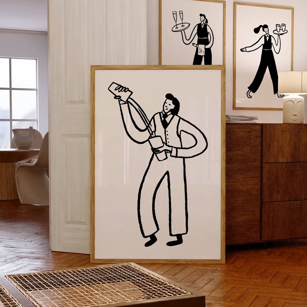 Kna Prints - Cheers Print, Bar Cart Art, Bar Cart Wall Decor, Bar ...