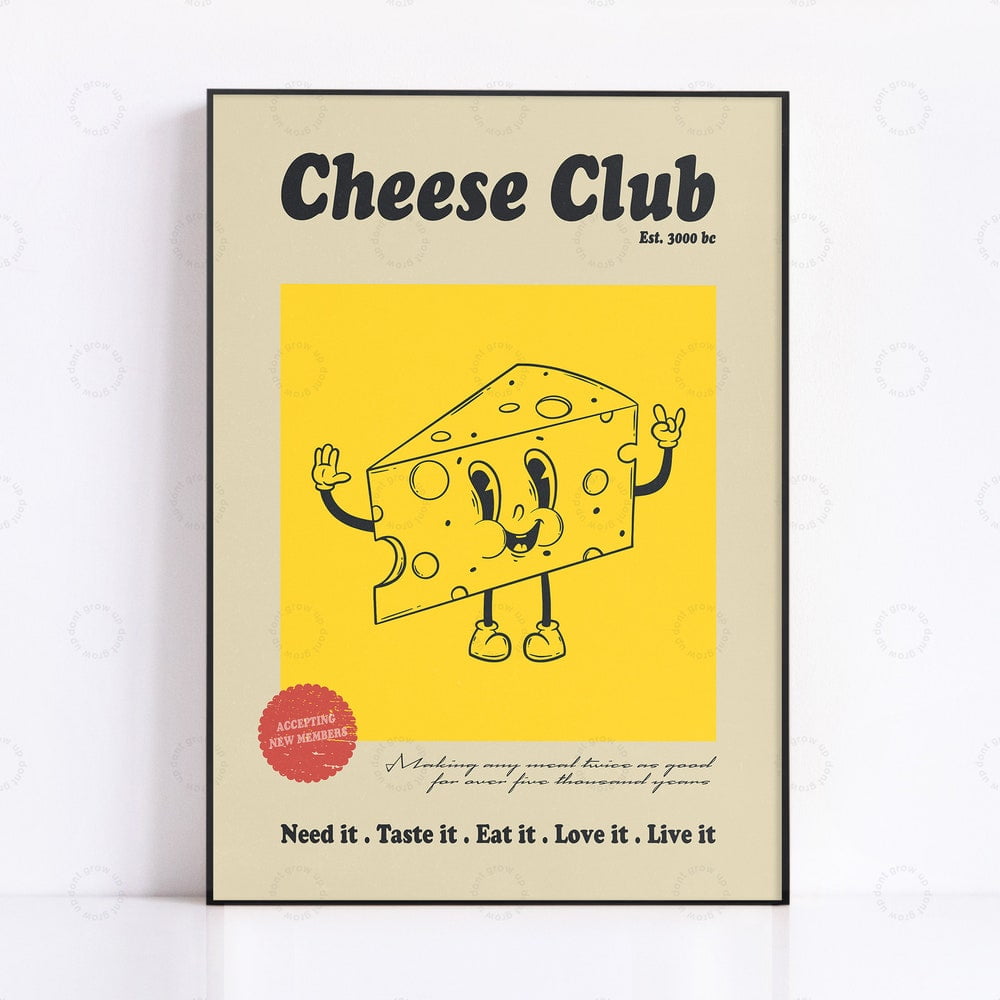Kna Prints - Cheese Print, Cheese Gift, Cheese Montage, Cheese Poster ...