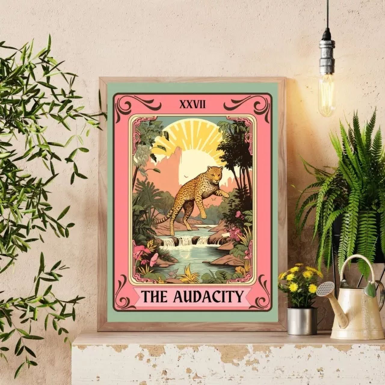 Kna Prints - Cheetah The Audacity Tarot Card Poster, Cheetah Tarot Card ...