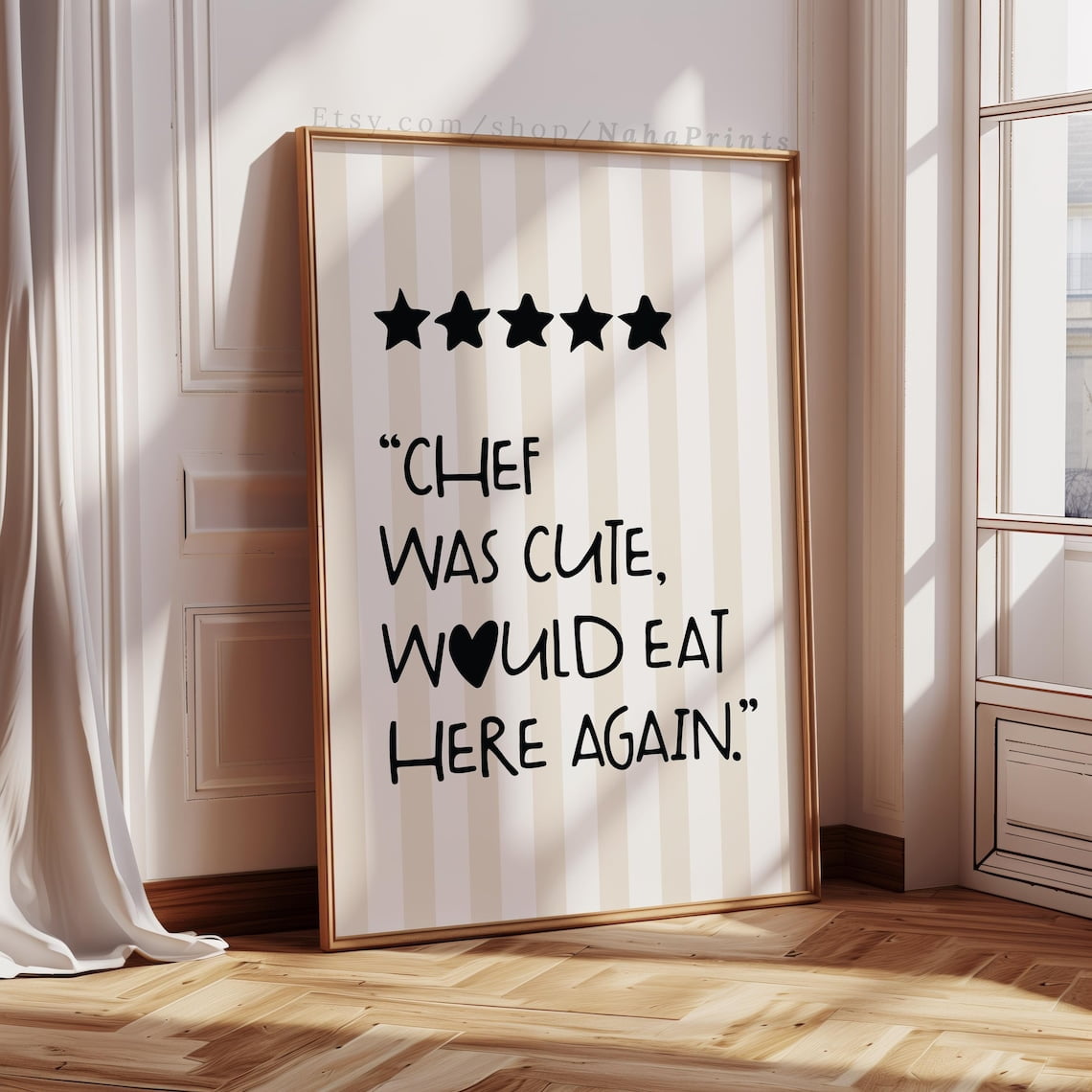 Kna Prints - Chef Was Cute Print Aesthetic Kitchen Decor Cute Cooking ...