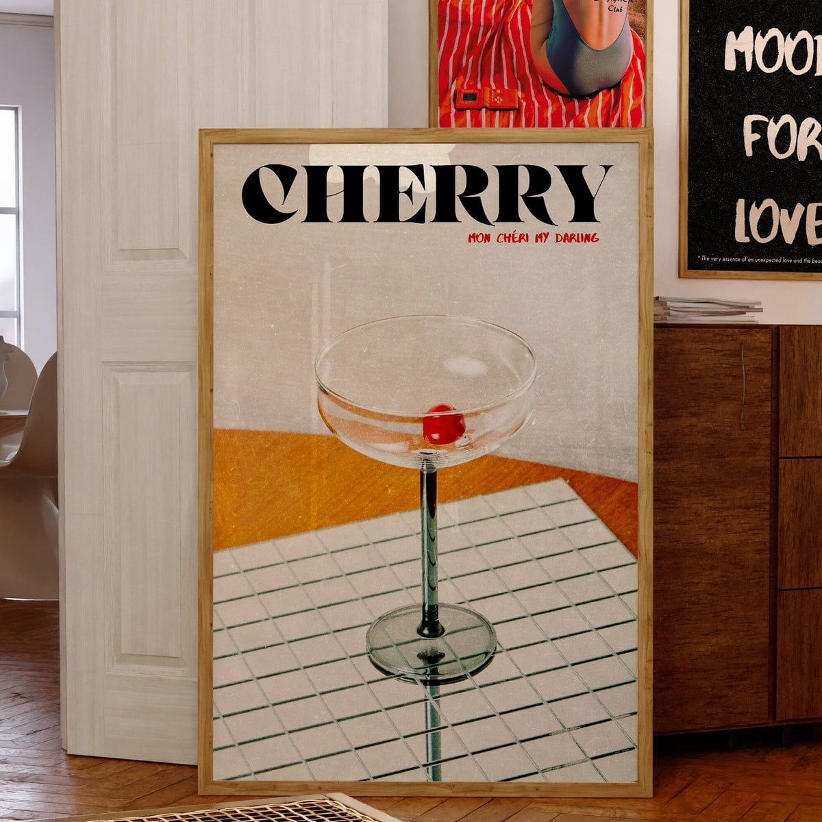 Kna Prints - Cherry Poster, Retro Wall Art, 70S Psychedelic Print ...