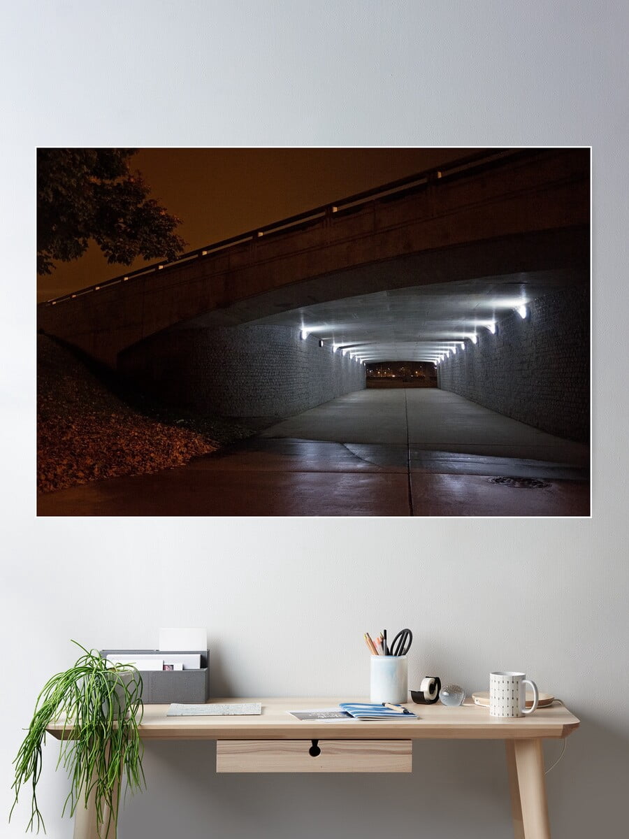 Kna Prints - Chicago Passerby Tunnel 2 - Night Poster , UNFRAMED-24x36 ...