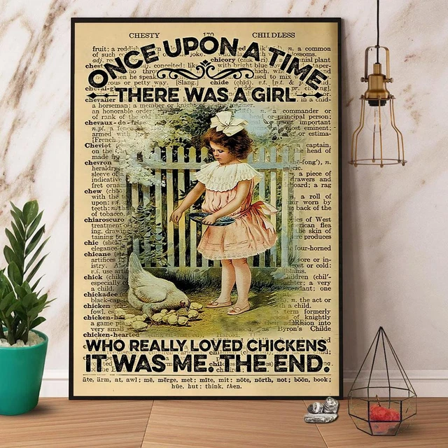 Kna Prints - Chicken Girl There Was A Girl Who Really Loved Chickens ...