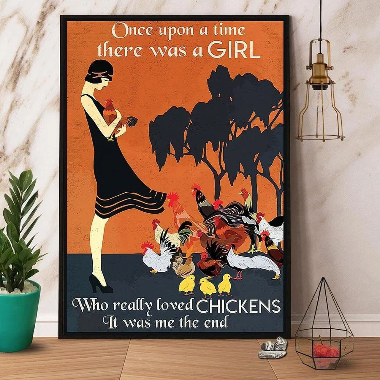 Kna Prints - Chicken Once Upon A Time There Was A Girl Loved Chickens ...