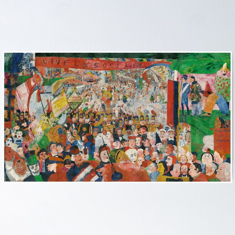 Kna Prints - Christ'S Entry Into Brussels By James Ensor, 1889 Poster ...