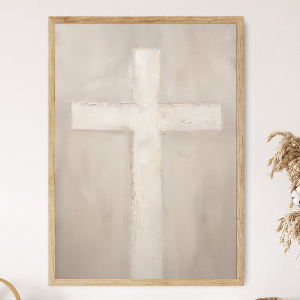 Kna Prints - Christian Cross Minimalist Wall Art Poster Jesus Print ...