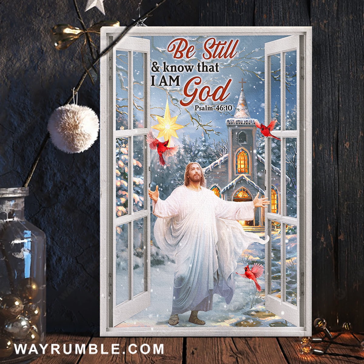 Kna Prints - Christmas Night, Stunning Church, Cardinal, Be Still And ...