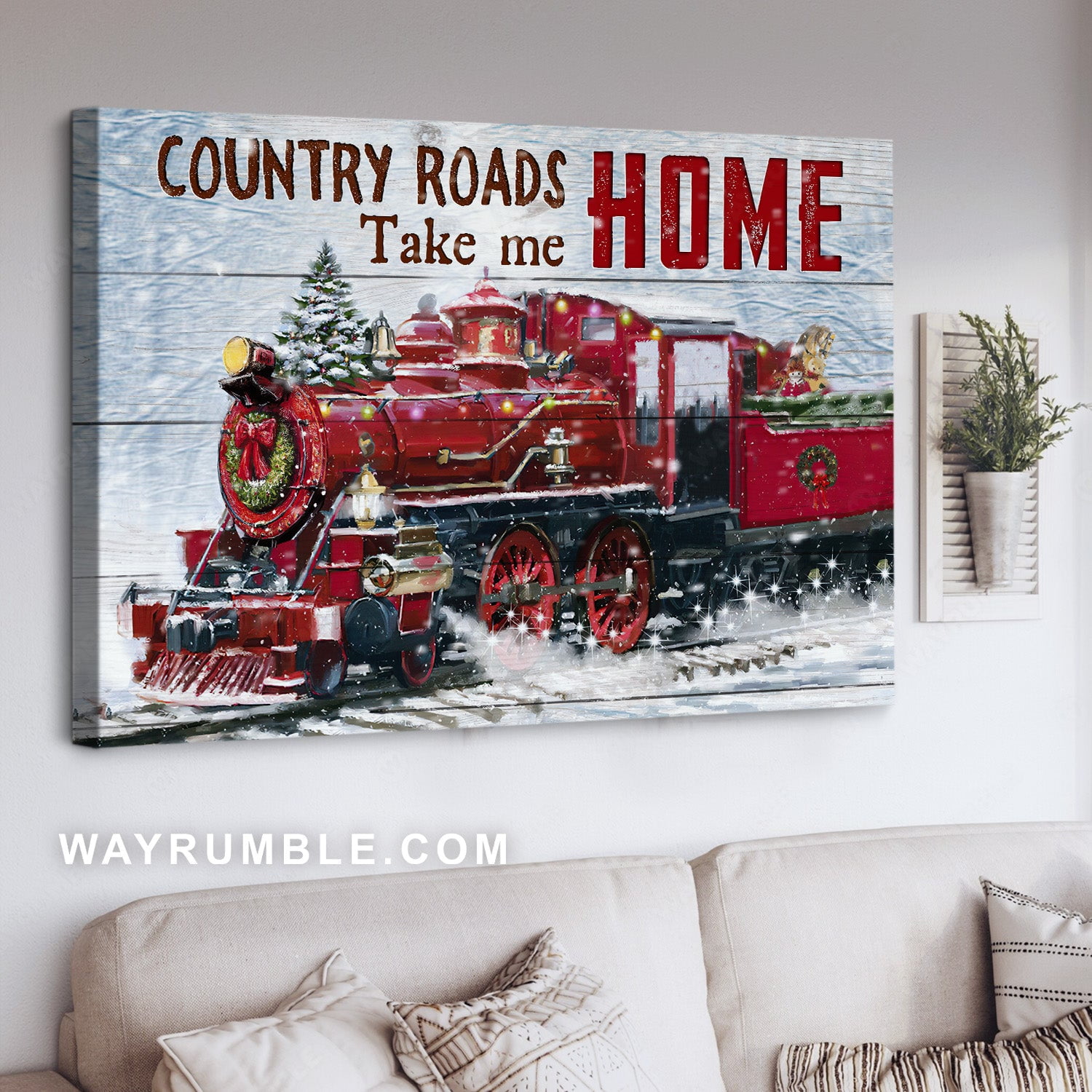 Kna Prints - Christmas Train, Beautiful Scene, Country Roads Take Me ...